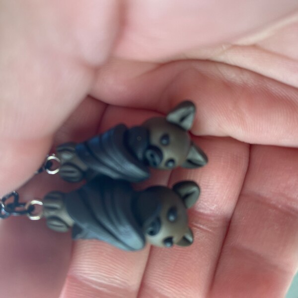 4 or 20 BULK Polymer Clay Upside Down Bat, Cute Bat, Vampire, Halloween ...