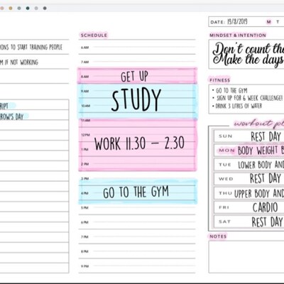 Notes & Overlay Shapes Digital Planning Sticker Set - Etsy
