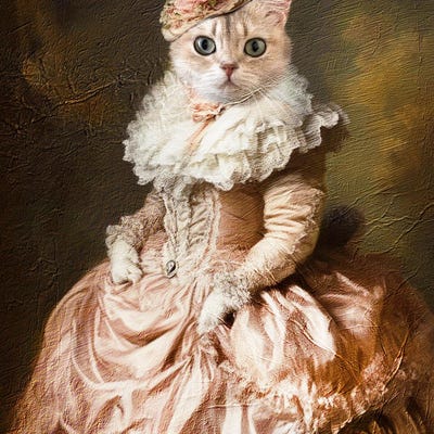 Custom Cat Royal Portrait From Photo, Royal Dog Portrait, Regal Cat ...