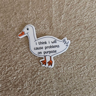 I Think I Will Cause Problems on Purpose Stickers Laptop Sticker ...