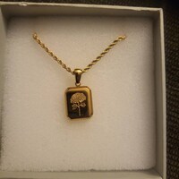 18K GOLD Lucky Jade Necklace Emerald Healing Stone Four Leaf - Etsy