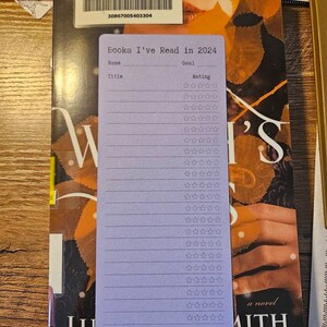 2024 Reading List Bookmark Library Card Reading Log Book Marker Tracker ...