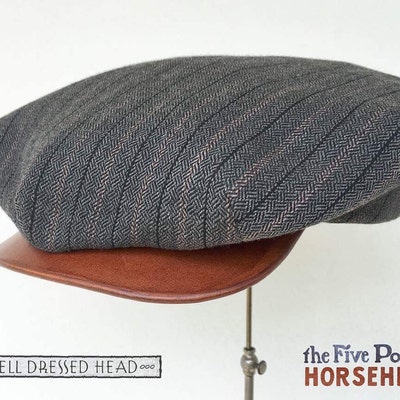 The it Cap 1910s / 1920's Style Flat Cap With Box Pleated Top Made to ...