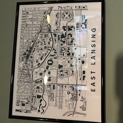 Wilmington UNCW Campus Map Print, College Graduation Gift, Penn State ...