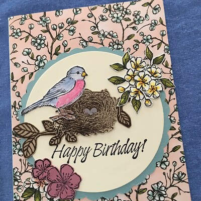 Birds Nest Rubber Stampspring Bird Nestbaby Bird Eggsrobins Nestwood ...