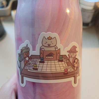Cats Playing Rpg Sticker Rpg Sticker Tabletop Gaming - Etsy