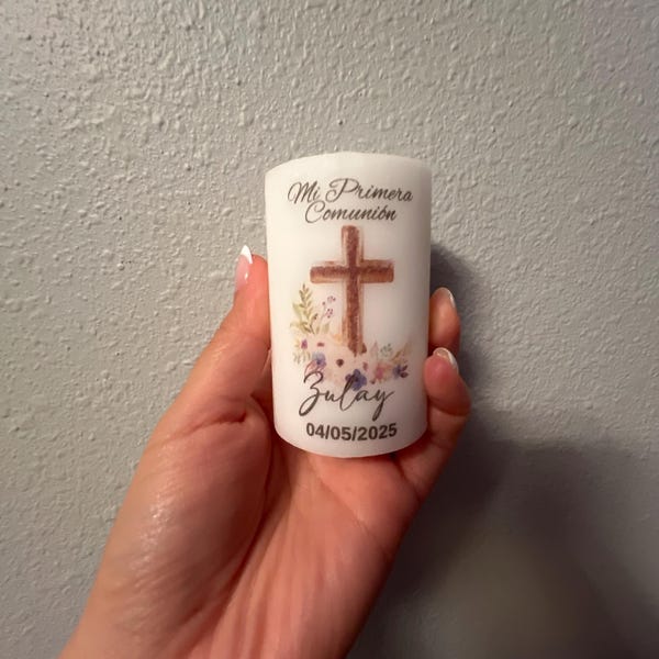 First Communion Favors/personalized Candles/handmade Favors/communion ...