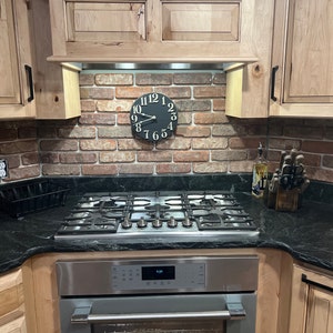 18 Inch Clock, Wooden Clock,farmhouse Decor, Large Wall Clock, Rustic ...