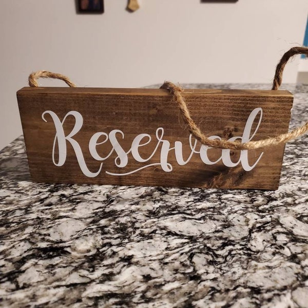 Wedding Reserved Sign - Wood Reserved Sign - Reserved Sign - Wedding ...