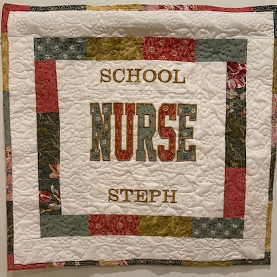 NURSE Satin Applique Embroidery Nursing Nurses Design Four Sizes 5x7 ...