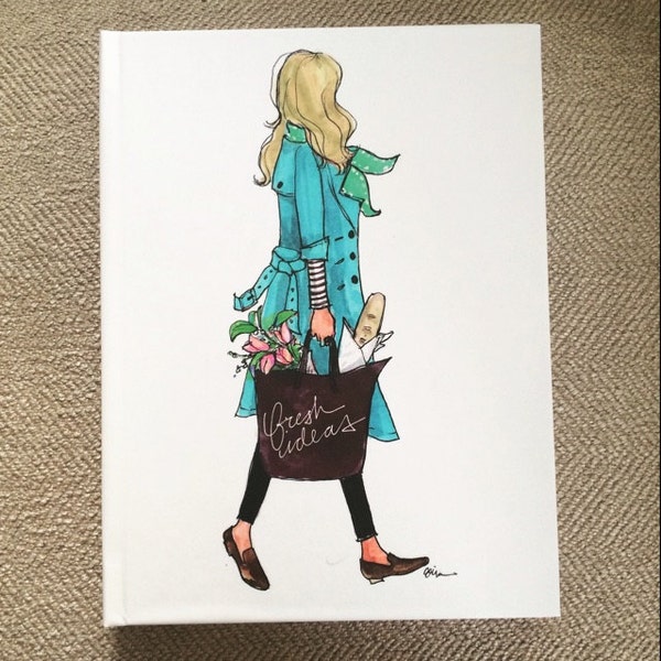 Personalized Illustrated Journal / Notebook: Fresh Ideas - Etsy