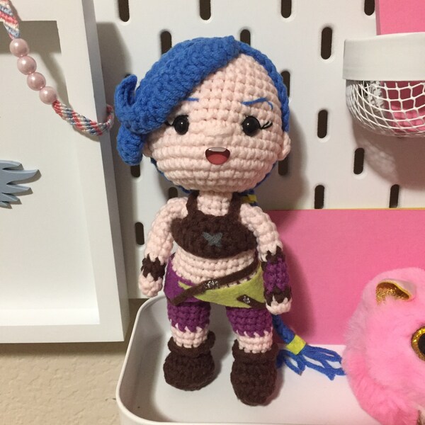 Crochet Arcane Jinx Plush Doll - Criminal Character LOL Stuffed Toy ...