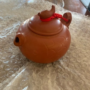 Grumpy Pig and Baby Piglet Teapot (300 Ml), Red Clay, Yixing Zisha ...