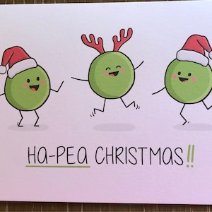 Happy Christmas Card | Merry Christmas | Peas - Etsy UK