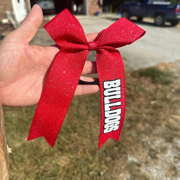 Light Glitter Dazzle College Bows With 6 Inch Tails. Writing on Bottom ...
