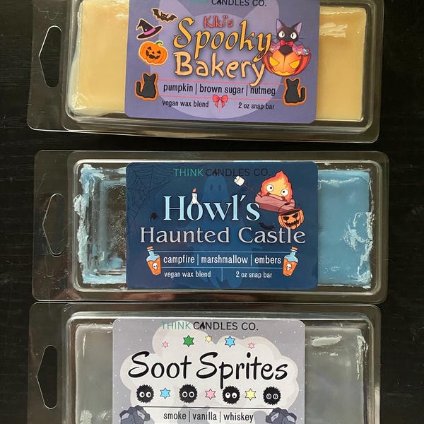 Fire Demon Sparks Snap Bar Moving Castle Inspired Hand Poured Vegan Wax ...