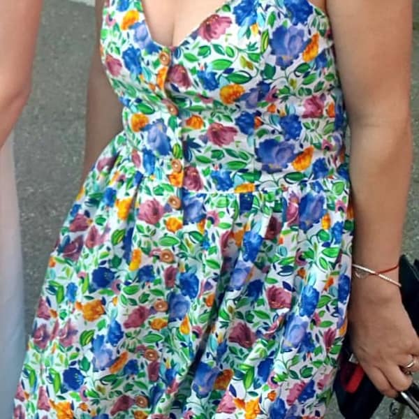 Buttondown Dress Pattern: Rosa Sundress, Mini & Midi (PDF Sewing ...