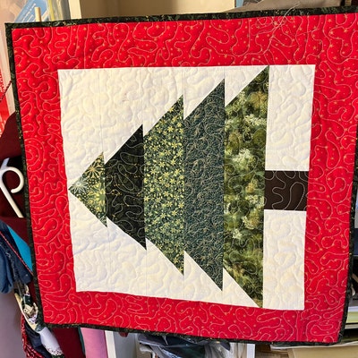 Evergreen Quilt Block Pattern, Tree Block Traditional Piecing, Quilted ...