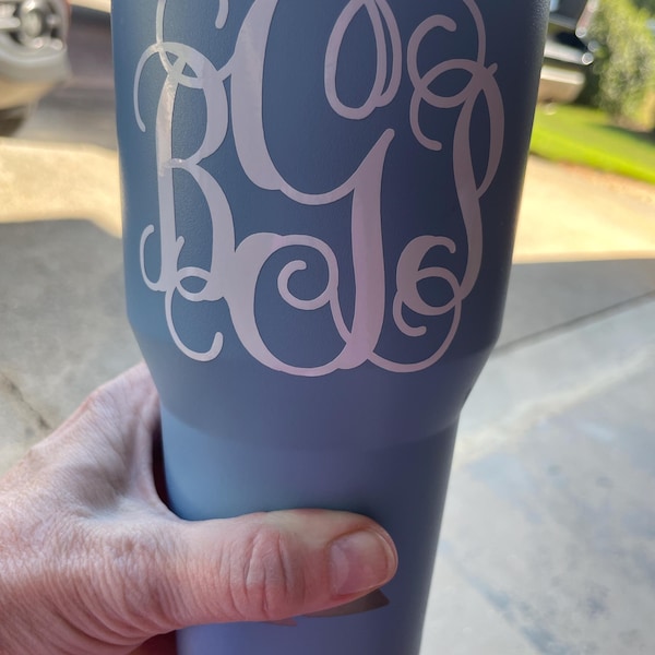 Set of 10 Vinyl Monogram Decals - 1 Inch - Etsy