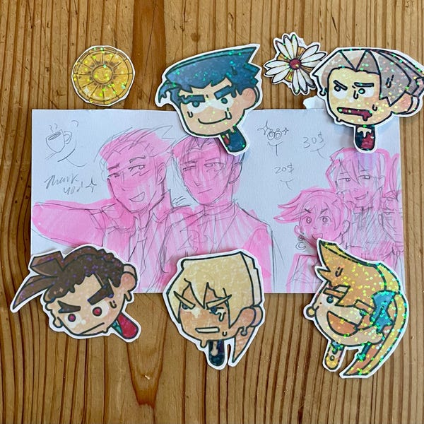 Melting Lawyers | Silly Popsicle Stickers | Ace Attorney | Professor ...