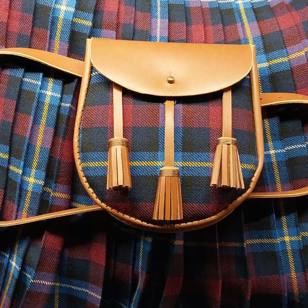 Leather Scottish Sporran Pouch Tutorial and PDF Pattern Digital ...