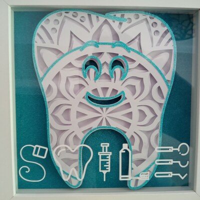 3D Tooth SVG DXF 4 Layer Dental Svg 3D Mandala Svg Layered Mandala Svg ...