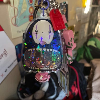 Japanese Anime Fish Girl Shaker Keychain Ramen Shaker Charm - Etsy