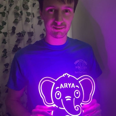 WASD Keys Edge Lit LED Sign , Neon Like , LED , Arcade , Light-up ...