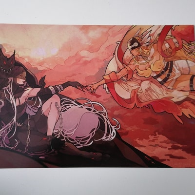 DIGIMON // Angewomon X Ladydevimon Creation Print - Etsy