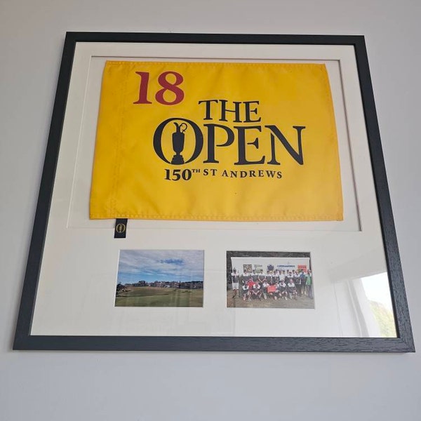 Flag Display Frame, With Two Photographs. 60x60cm. Perfect for Golf ...