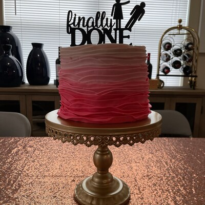 Glitter Divorce Cake Topper Finally Done Cake Topper, Divorce Party ...