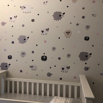 Sheep Wall Decals, Sheep Stickers, Lamb, Baby Nursery Wall Decal, Sheep ...