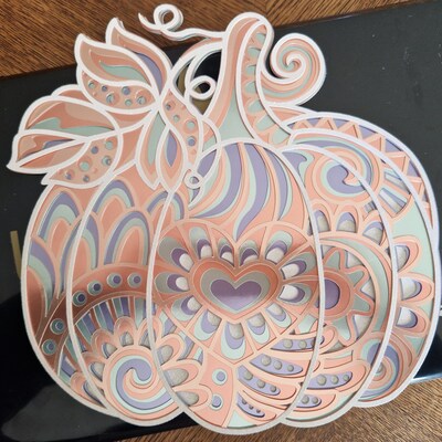 Magic Pumpkin Heart Decor 3D Mandala SVG Files, Svg Papercut for ...