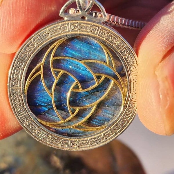 Hecate Goddess of Moon and Magic Necklace With Labradorite Gemstone ...