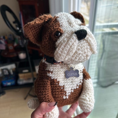 English Bulldog Crochet Pattern, Bulldog Dog Amigurumi Pattern, Crochet ...
