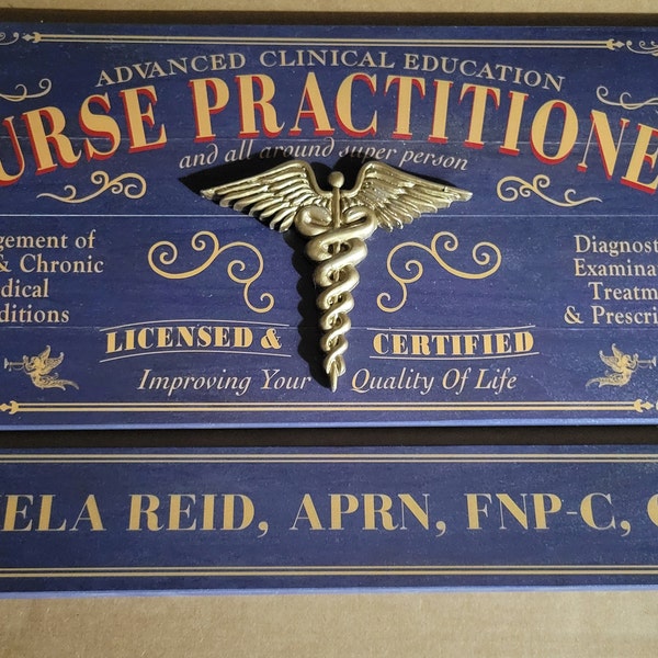 Nurse Practitioner Wood Sign With Optional Personalization >>> Order by ...
