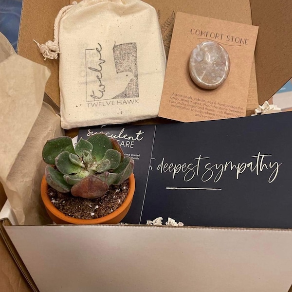 Sympathy Gift Box With Grief Affirmation Card Set Loss Loved One Grief ...