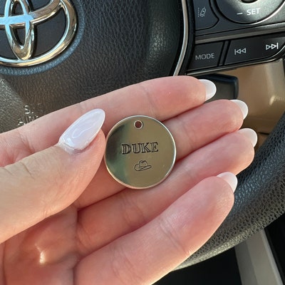 Simple Custom Hand Stamped Dog Tag, Dog Tags for Dogs, Pet Id Tag ...