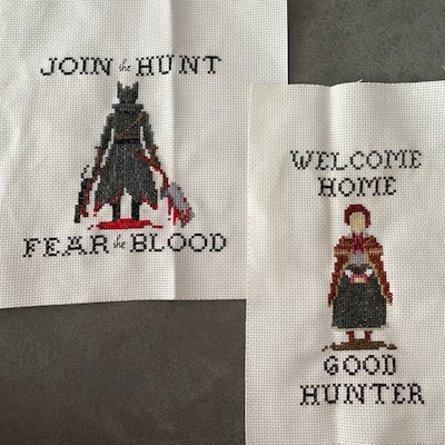 Bloodborne Plain Doll & Hunter Gamer Cross Stitch Patterns PDF Download ...