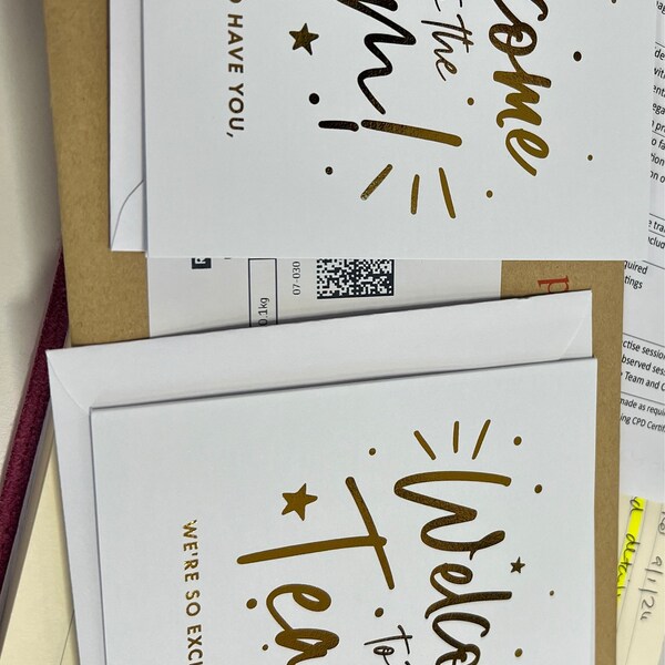 Personalised Welcome to the Team Card, New Apprentice, New Colleague ...