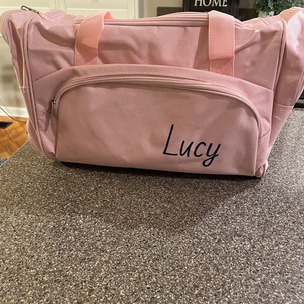 Personalized Girl Duffle Bag, Monogrammed Duffle Bag for Girl, Kids ...
