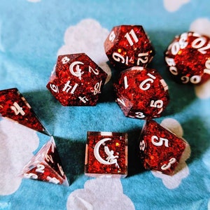 Victorian Rose Dice Set Rose Dice Floral Dice Handmade Resin Dice Set ...