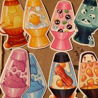 Lava Lamp Series 2 Stickers Transparent Stickers Fire Demon Candy ...