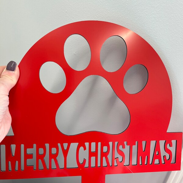 Dog Tree Topper Personalized With Paw Prints and Name or Words - Custom ...