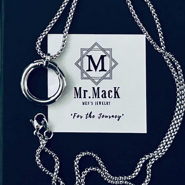 Men's "black SHINTO Tomoe" Necklace| Men's Black Stainless Steel ...