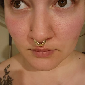 Mayan Nose Ring Beaded Detail Tribal Septum Ring Wide Nose - Etsy