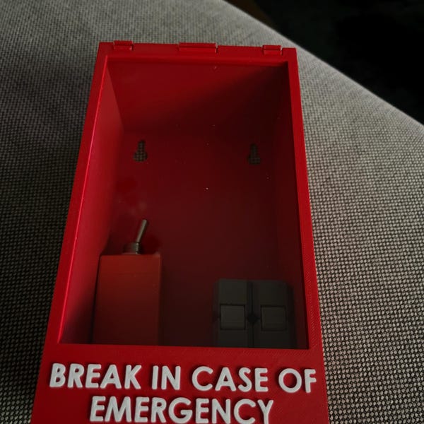 Break in Case of Emergency Box - Funny Wall Decor Gift - 3D Printed ...