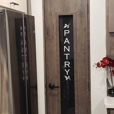 Pantry Door or Window Sticker Decal With Wheat Embellishment Vinyl Wall ...