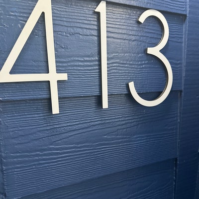THIN MODERN White House Numbers for Large Address Numbers - Etsy