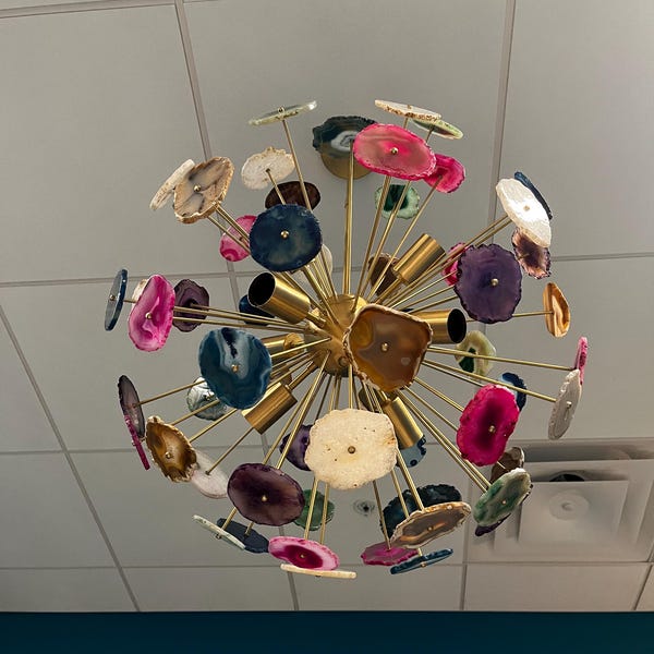 Mid Century Disc Pendant Lamp Big & Small Disc Shade Gold Finish Sky ...